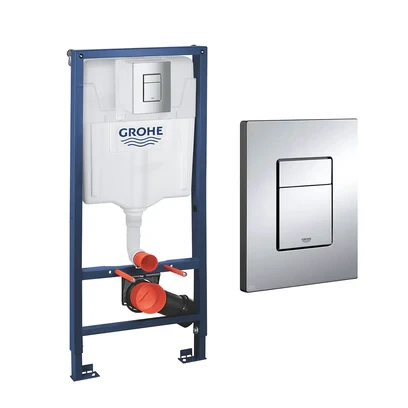 Grohe Square Chrome Plated Full Chassis Burial Tank with Installation ...